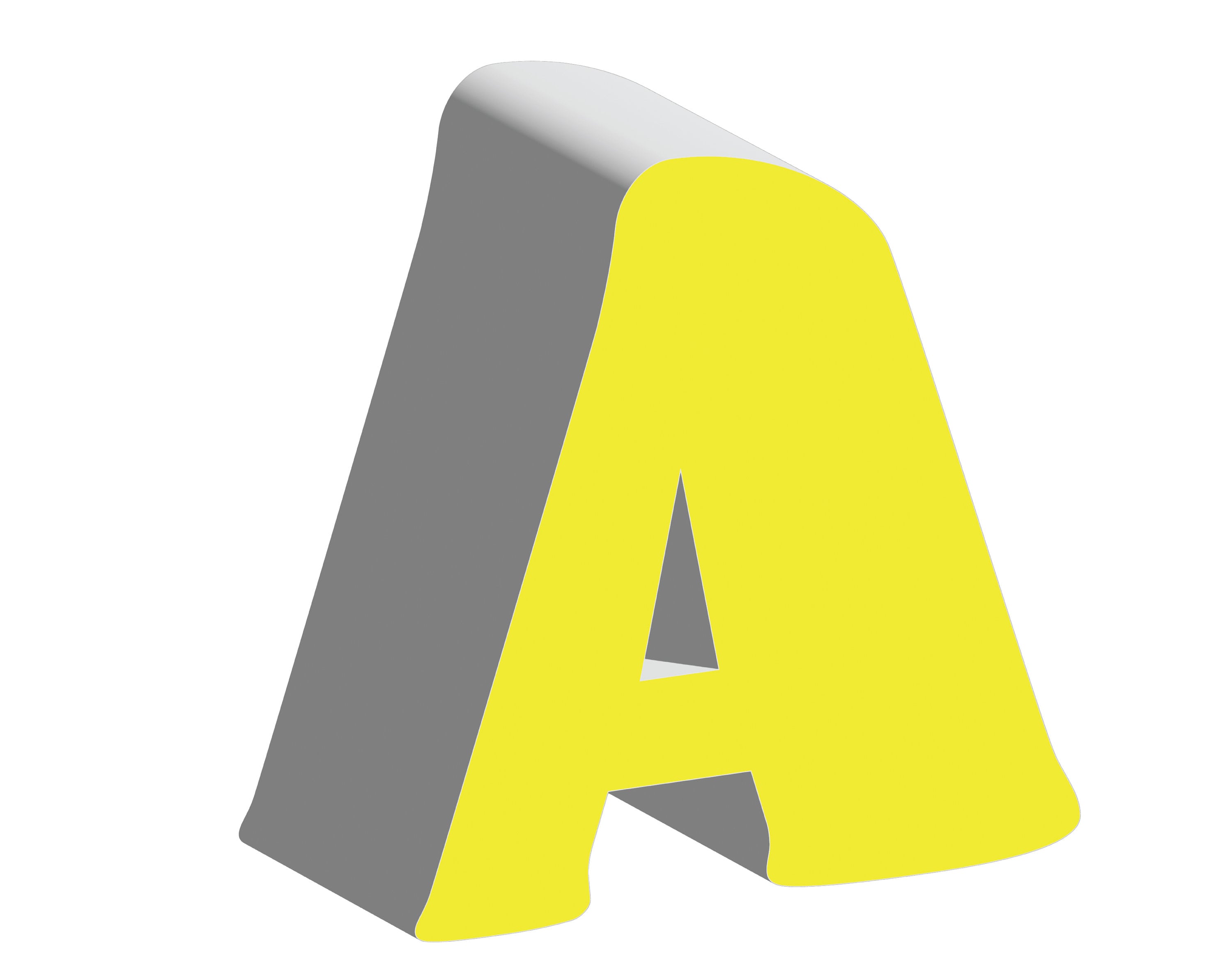 Yellow 3D Clipart Block Letters PNG Digital Download Complete ...