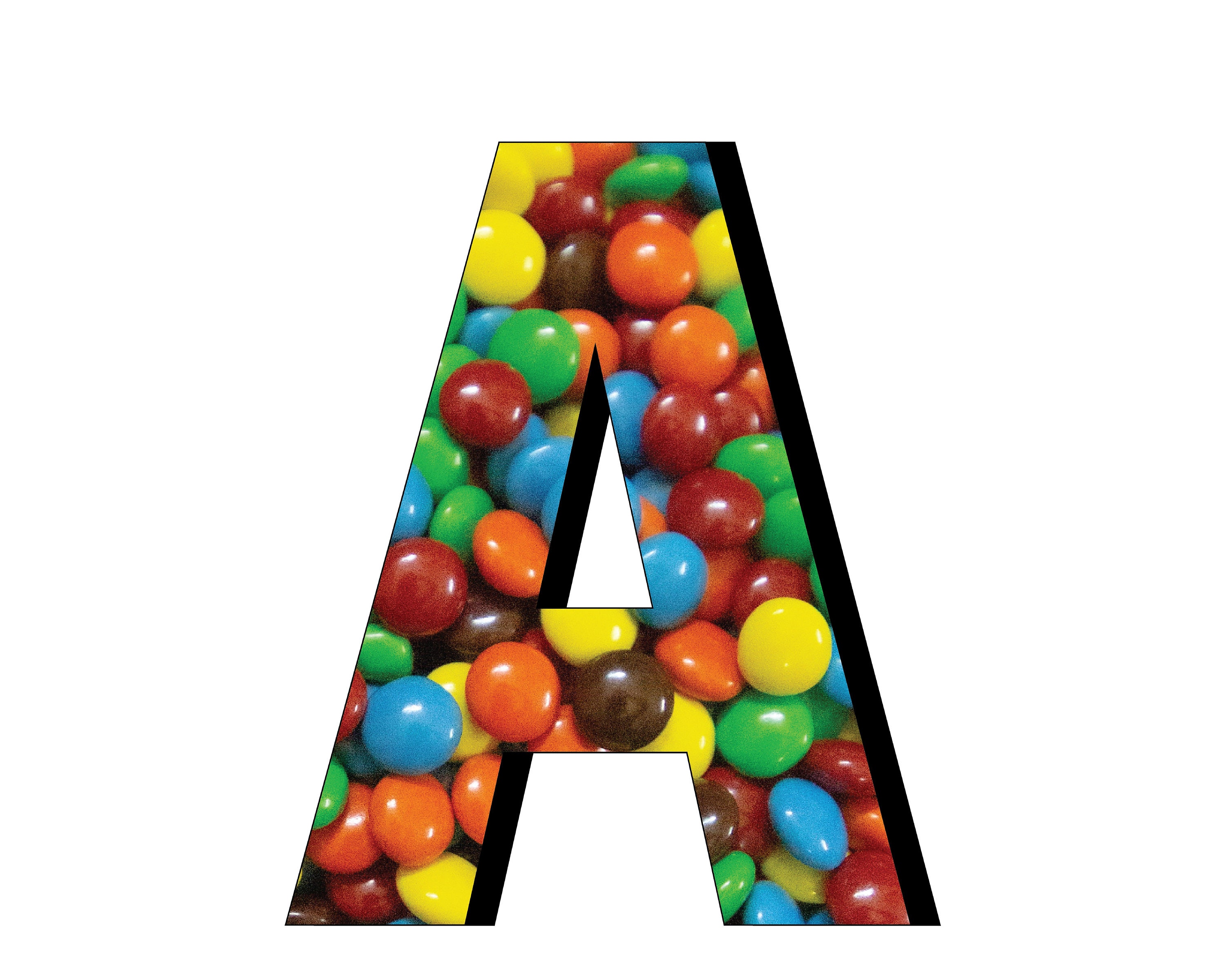 Candy Clipart Letters PNG Digital Download Complete Alphanumeric Set ...