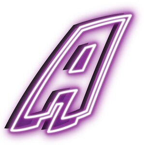 Purple Glowing Neon Sign Clipart Letters PNG Digital Download Complete ...