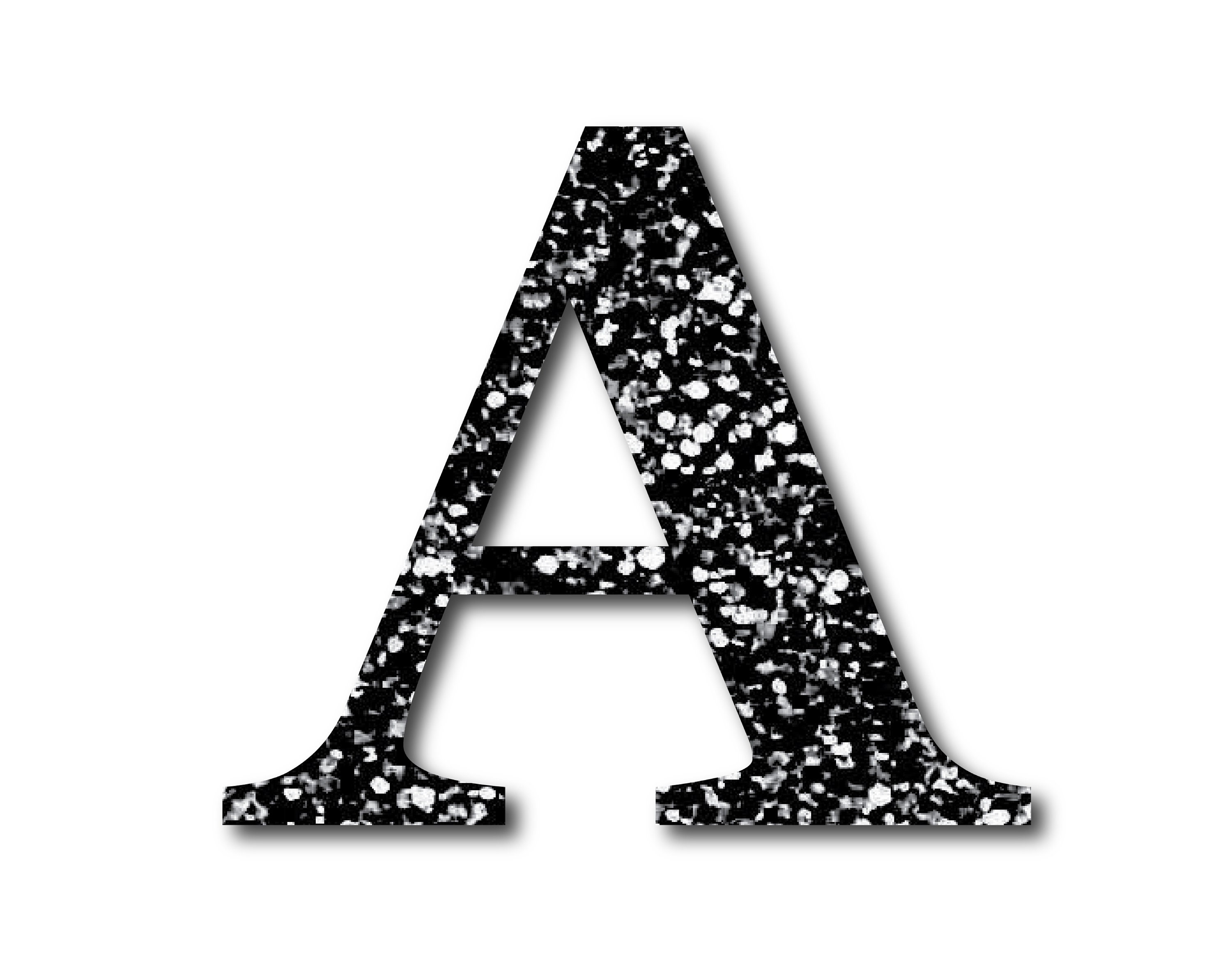 Black Glitter Clipart Letters PNG Digital Download Complete ...