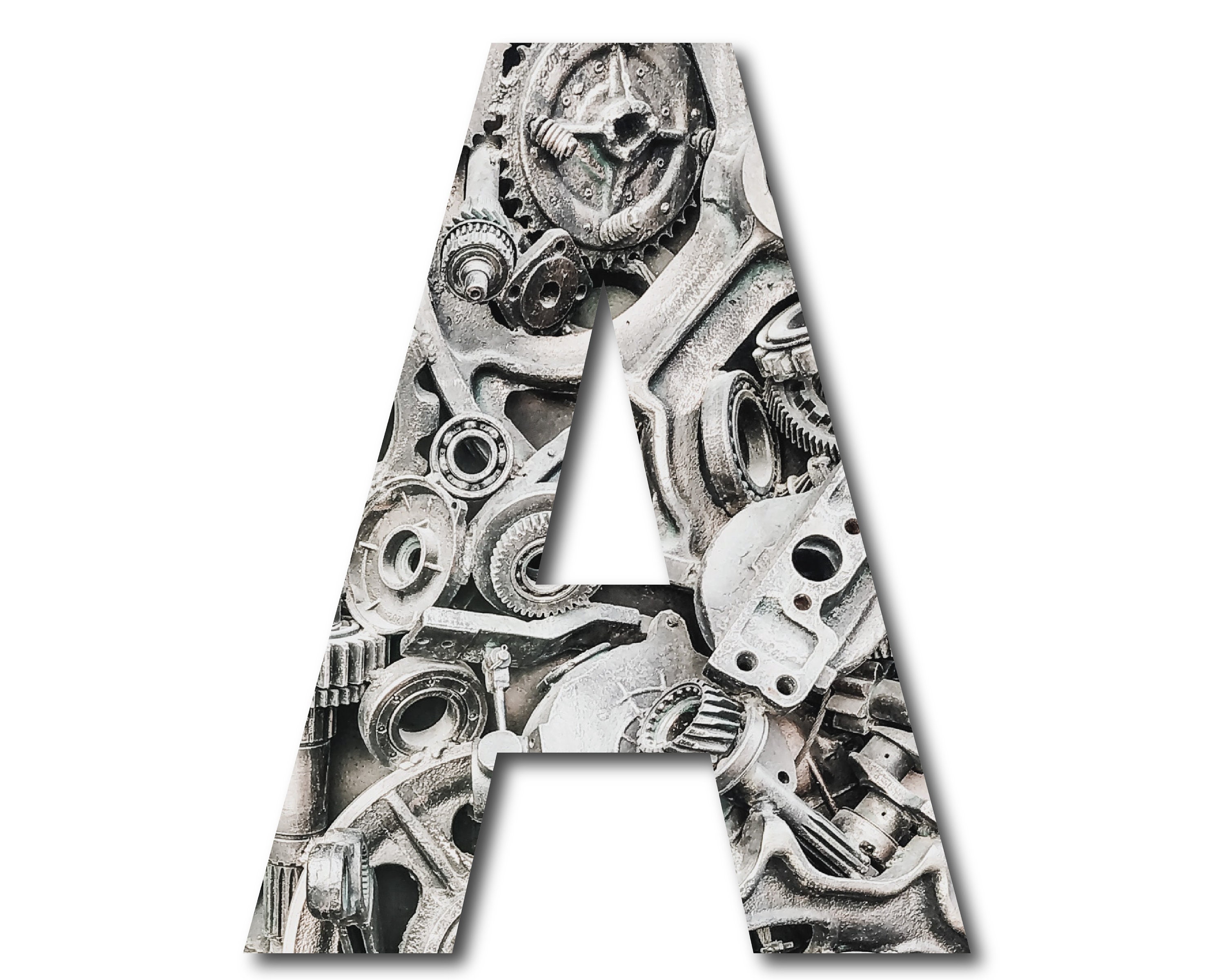 Mechanical Clipart Letters PNG Digital Download Complete Alphanumeric ...