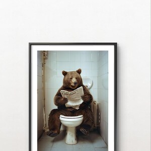 15 Funny Bathroom Animal Prints | Toilet Humor Wall Art Bundle ...