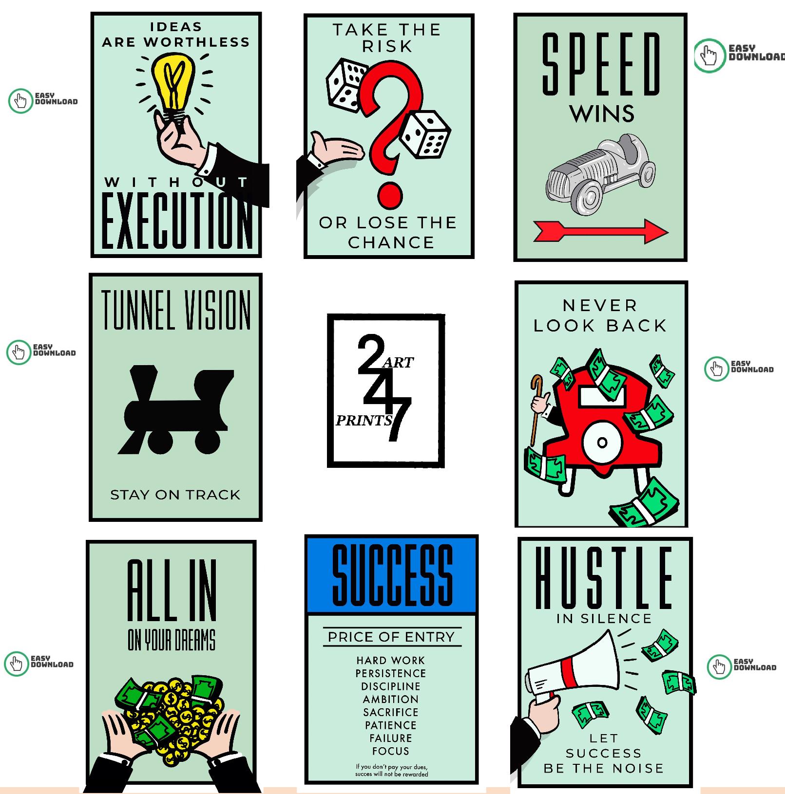 100+ MEGA BUNDLE | Unique Modern Wall Art | Fashion, Monopoly, Trendy ...