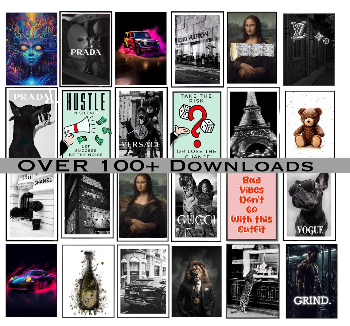 100 MEGA BUNDLE Unique Modern Wall Art Fashion, Monopoly, Trendy, Ai ...