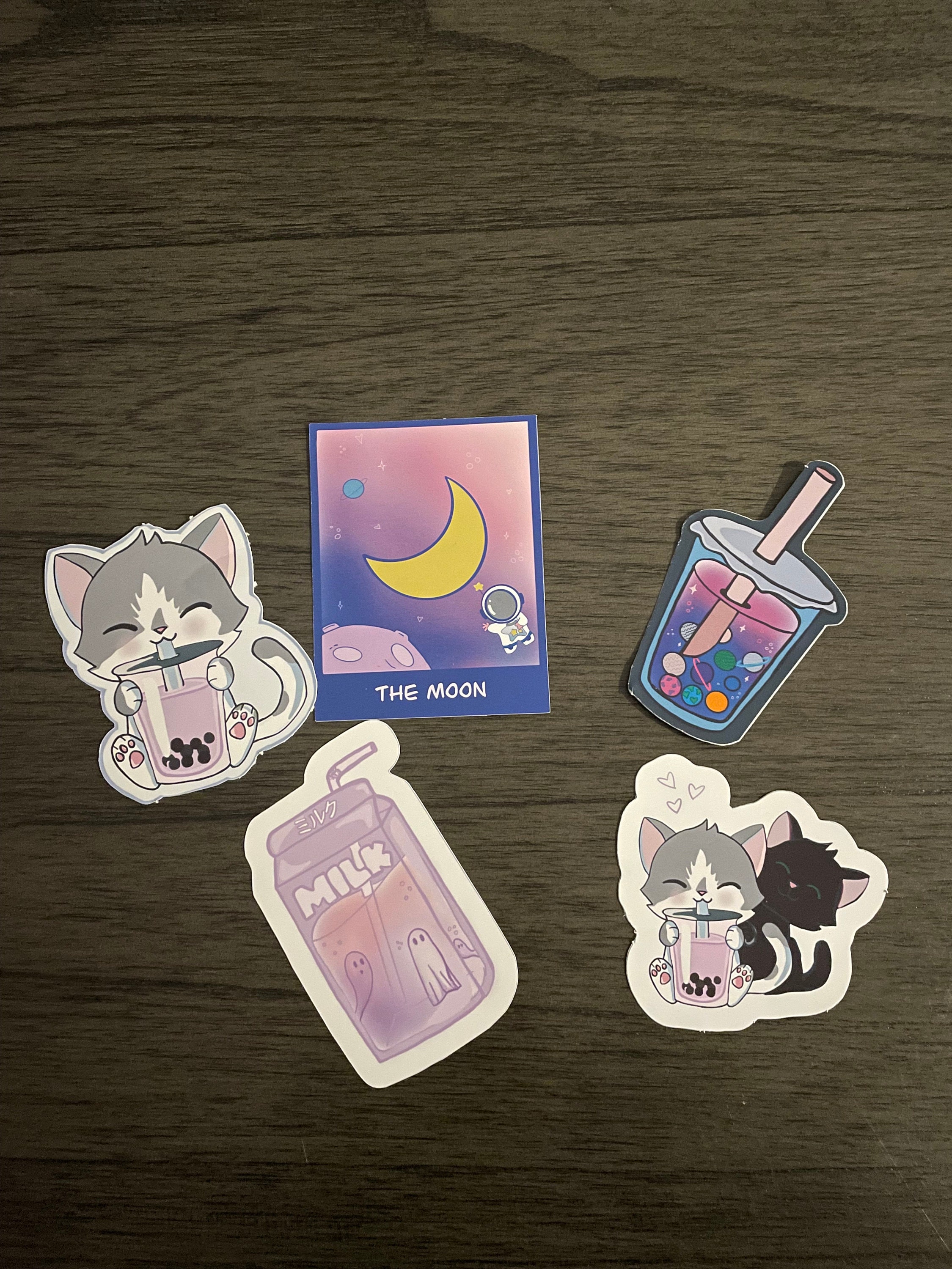 Kawaii Boba Cat Stickers - Etsy