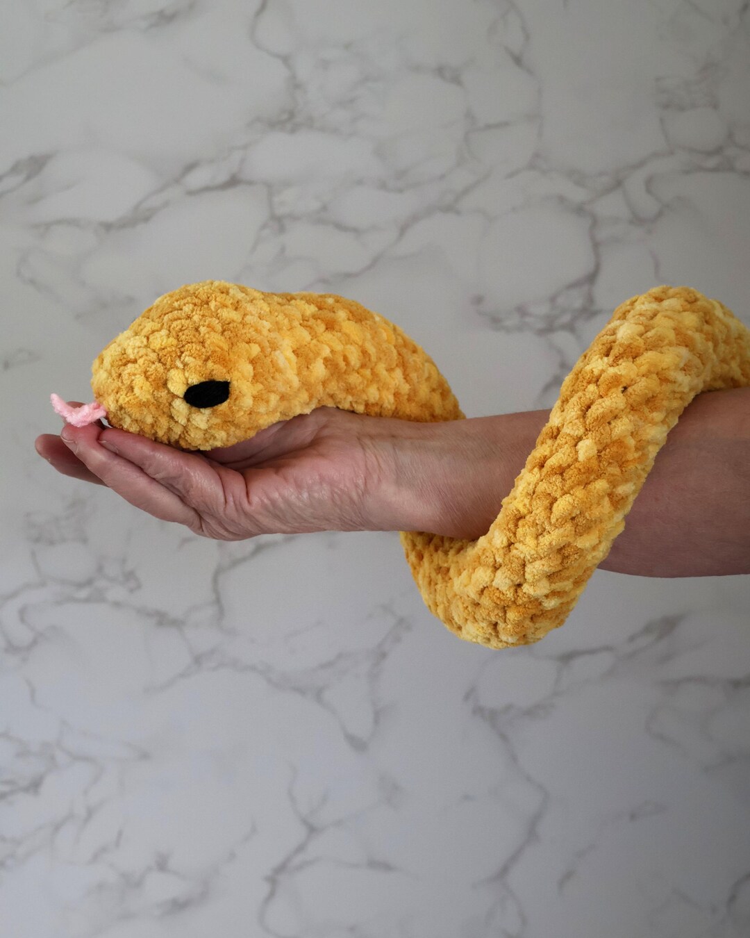 Year of the Snake Yellow Crocheted Snake - Etsy