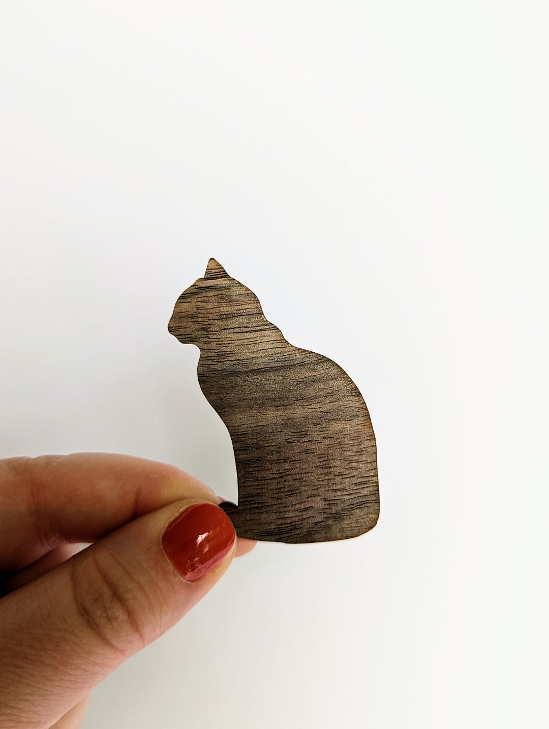Wooden Sitting Cat Magnet, Cat Lover Gift, Cat Magnet - Etsy