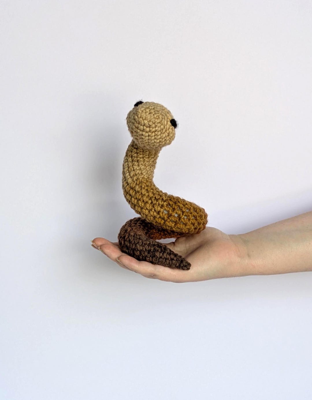 Mini Year of the Snake Ombre Brown Crochet Snake | Plush Snake Toy ...