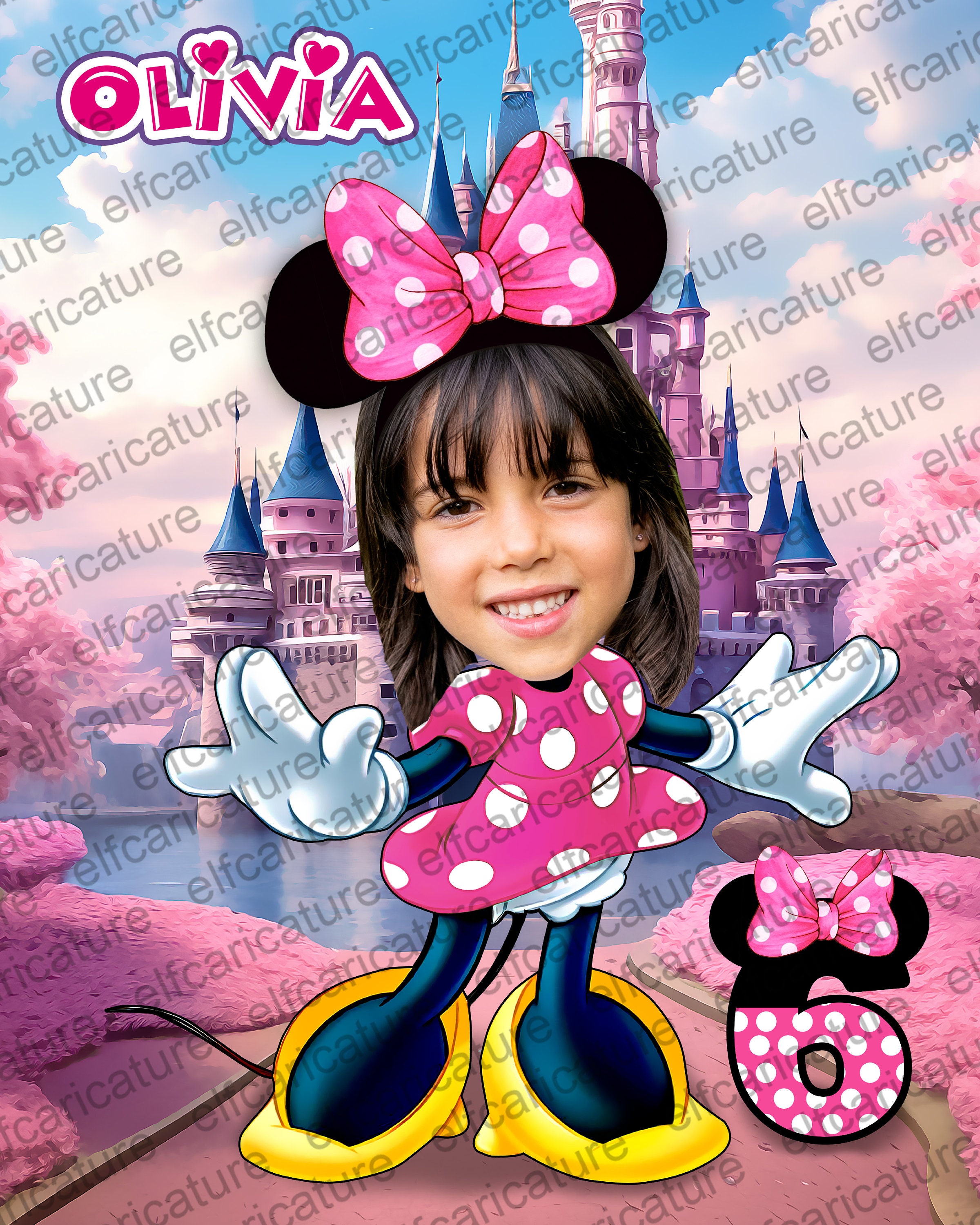 Personalized Minnie Mouse, Digital Download Only Superhero Cartoon ...
