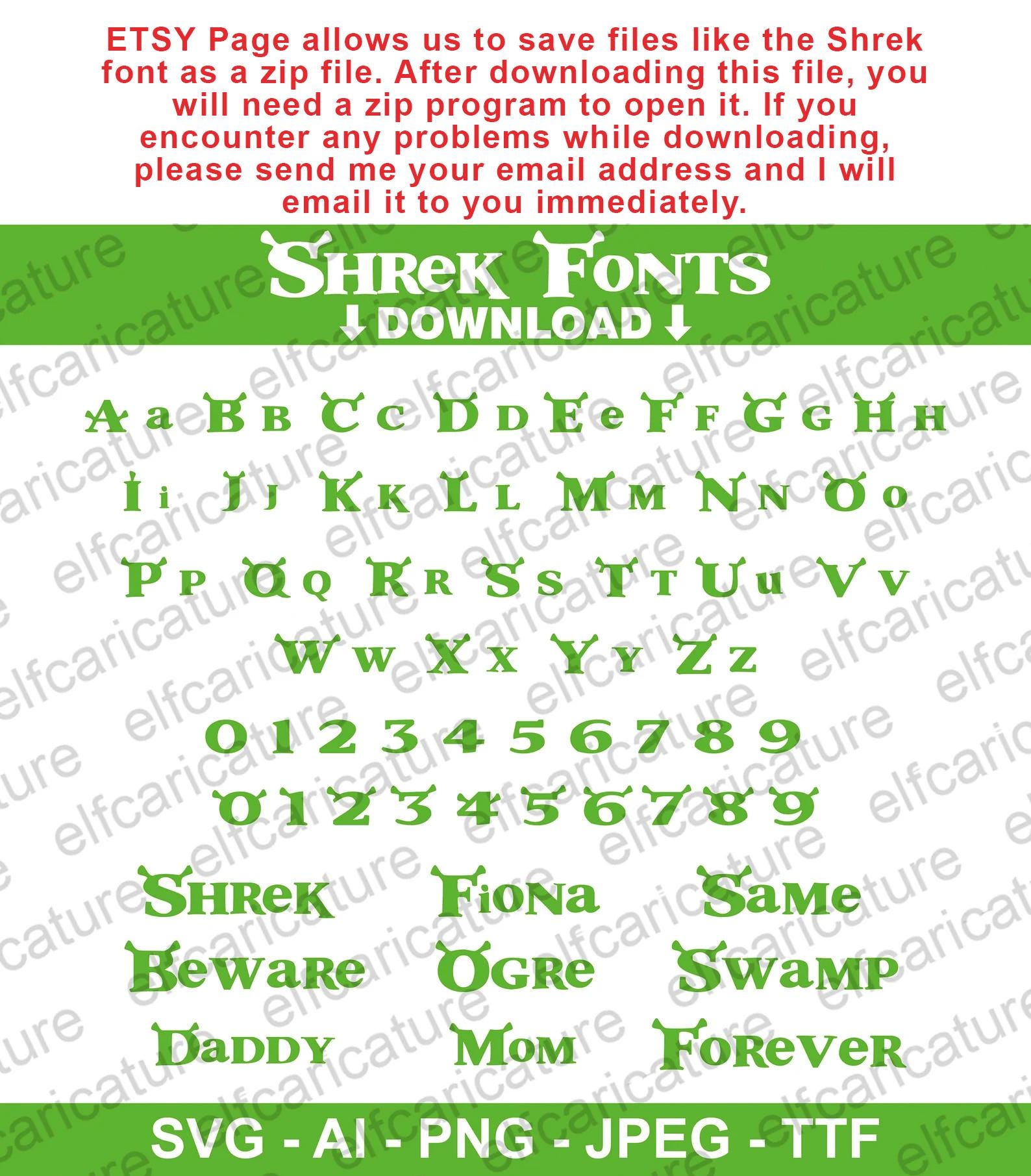 Green Ogre Font SVG Download Font (ai-svg-jpeg-png-alphabet Ttf ) - Etsy
