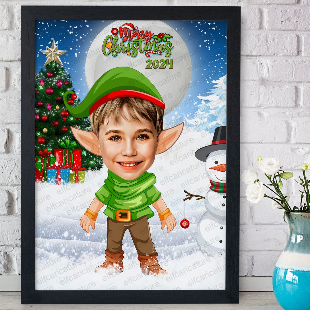 Christmas Elf Caricature Personalized Cartoon Designs. - Etsy