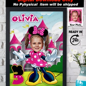 Personalized Minnie Mouse, Digital Download Only Superhero Cartoon ...