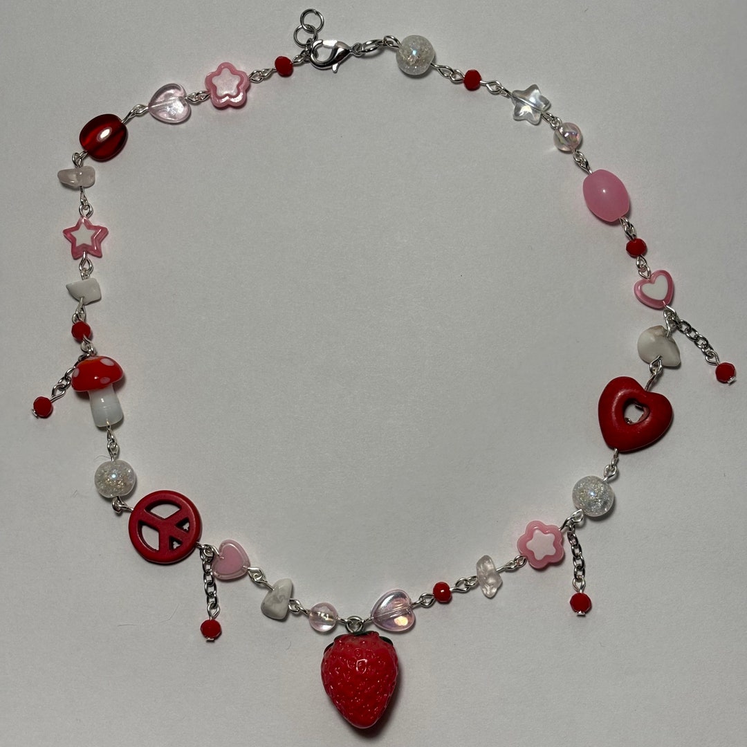Strawberry Trinket Necklace - Etsy