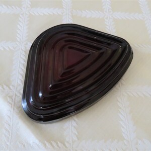 Anchor Hocking Ruby Red Glass Triangle Relish Dish - Etsy