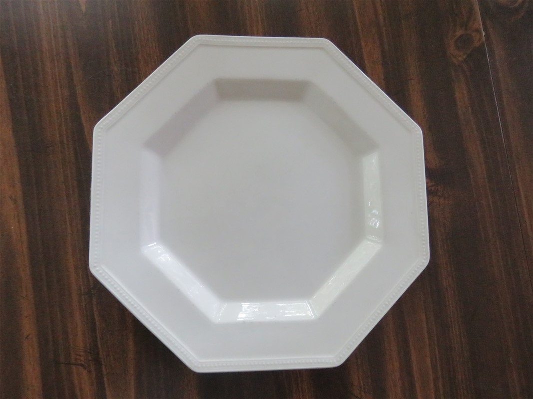 Dinner Plate Heritage White Octagonal Byjohnson BROTHERS - Etsy