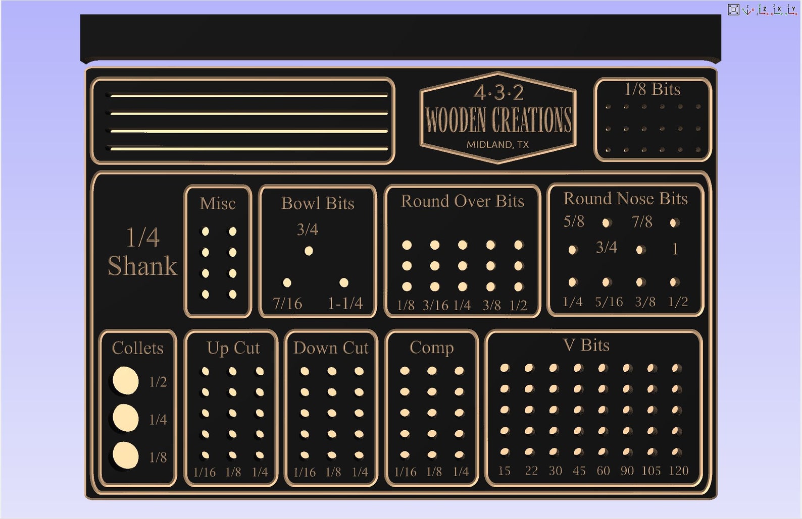 Custom Cnc Bit Holder (digital File for Vcarve, or Svg) (PLEASE READ ...