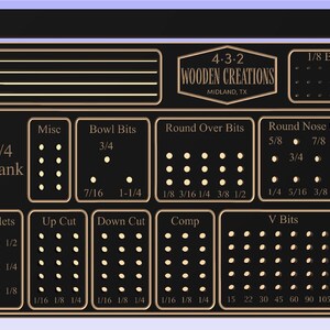 Custom Cnc Bit Holder (digital File for Vcarve, or Svg) (PLEASE READ ...