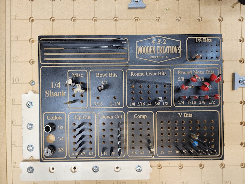 Custom Cnc Bit Holder (digital File for Vcarve, or Svg) (PLEASE READ ...