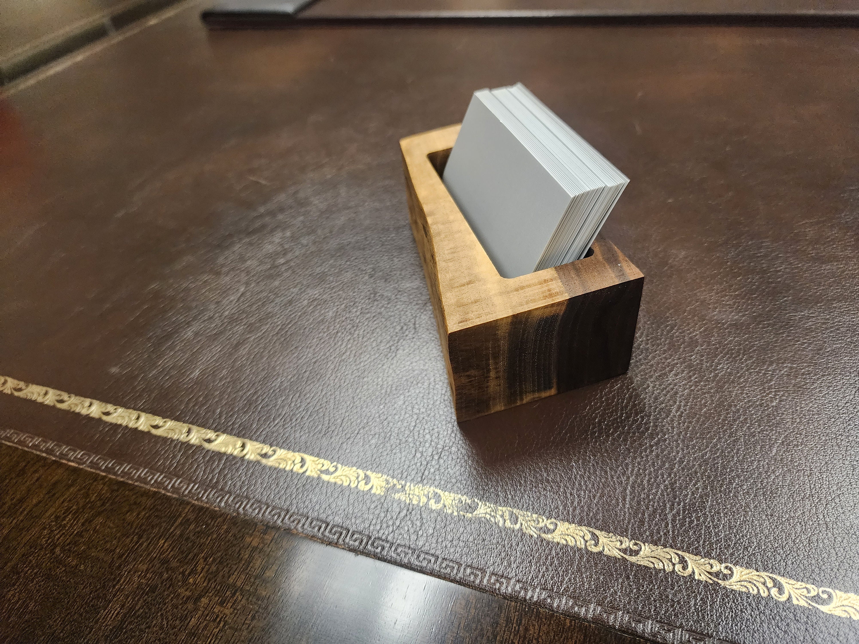 Live Edge Black Walnut Business Card Holder - Etsy