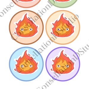 Howl's Moving Castle CALCİFER Png Sticker Digital Downloadable - Etsy