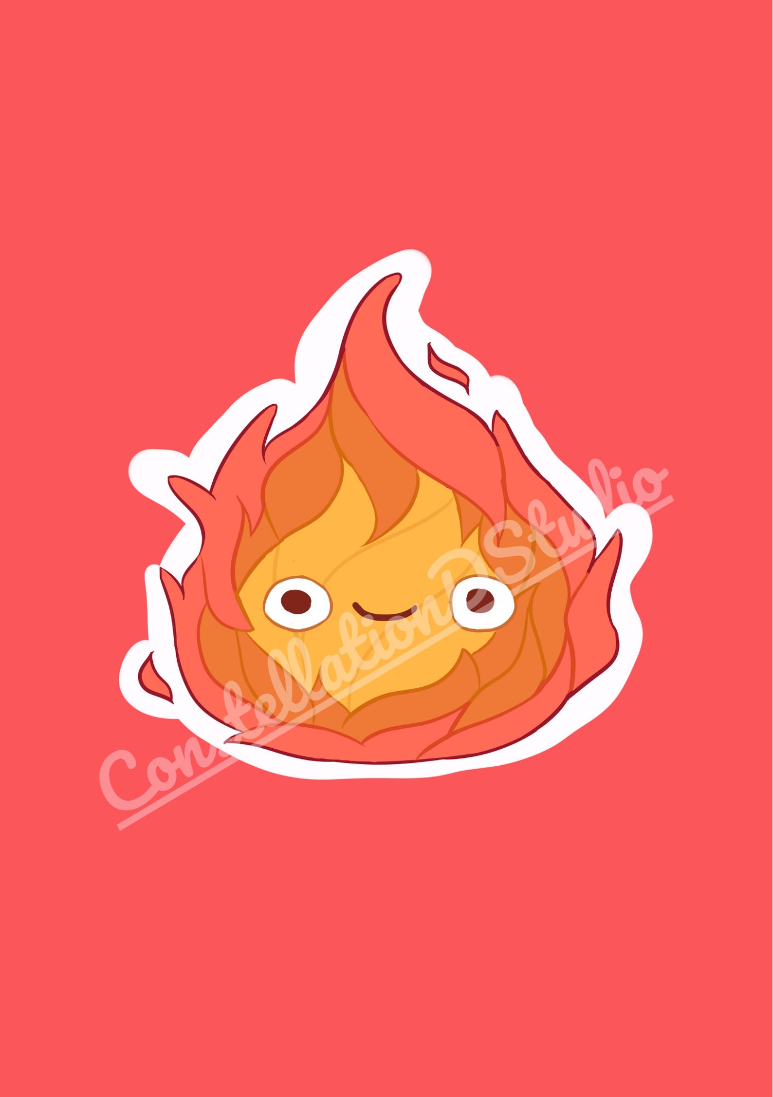 Howl's Moving Castle CALCİFER Png Sticker Digital Downloadable - Etsy