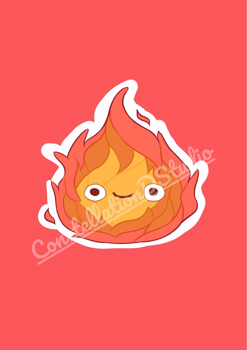 Howl's Moving Castle CALCİFER Png Sticker Digital Downloadable - Etsy
