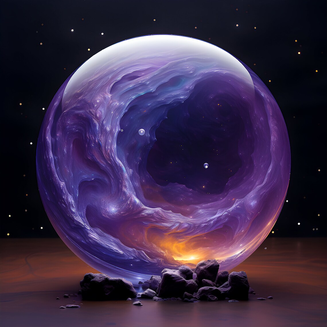 Galaxy Marbles purple: Purple Nebula - Etsy