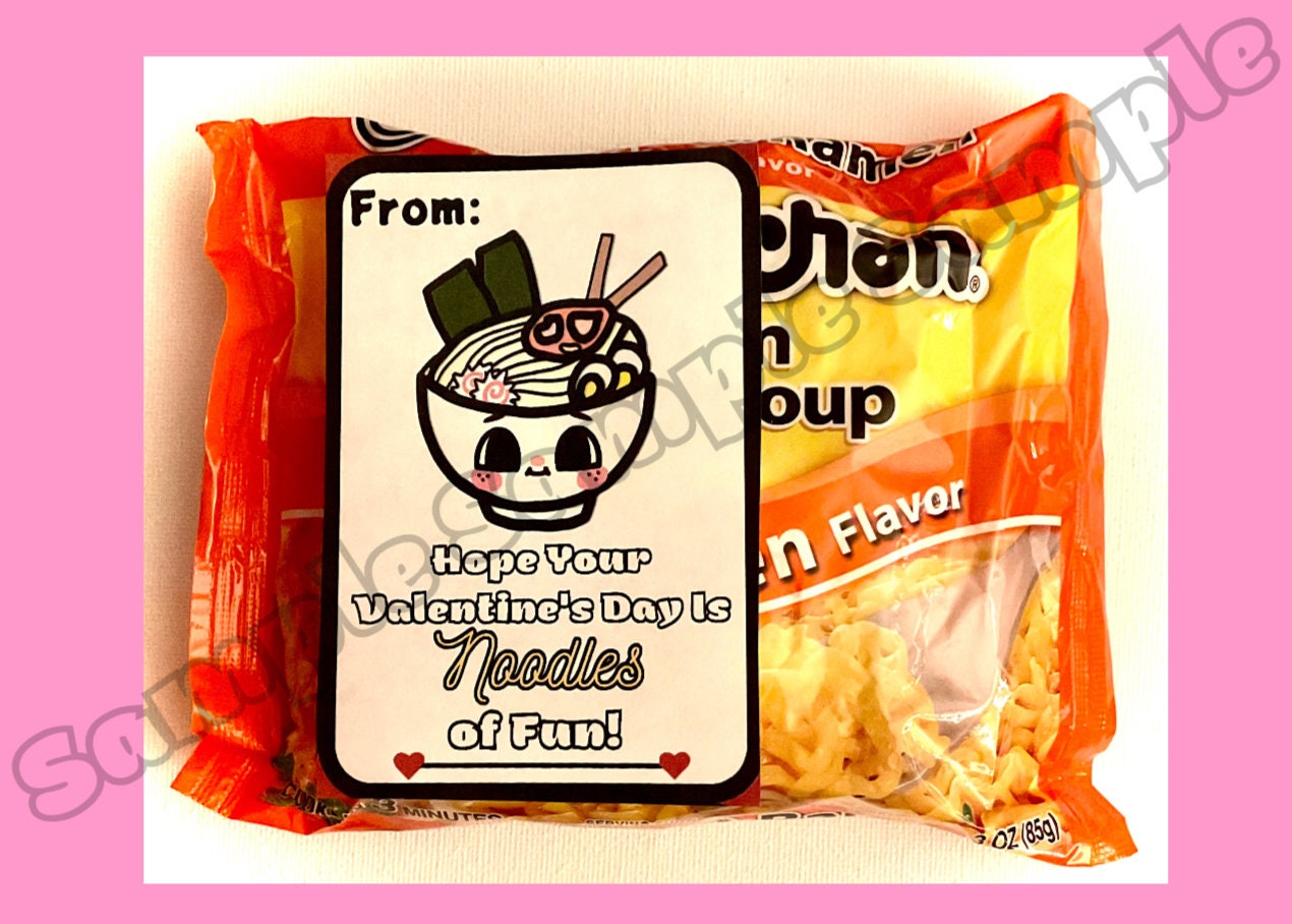 Ramen Valentine's, Ramen Valentine Cards for Kids, Noodles of Fun ...