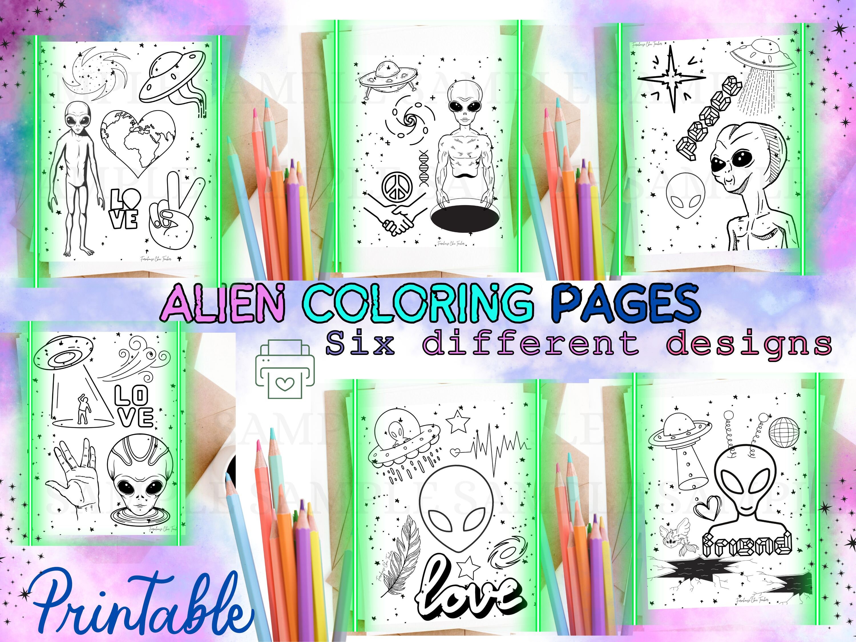 Alien Coloring Pages, Printable Alien Coloring Sheets, Aliens Ufo ...