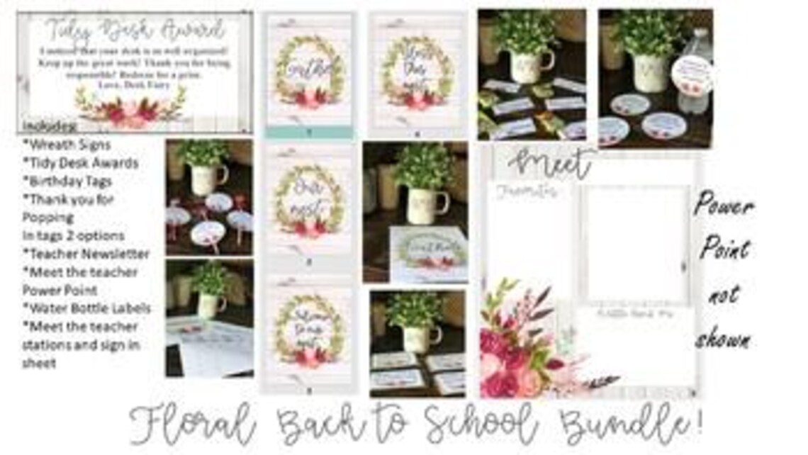 Floral Shiplap Bundle, Birthday Tags, Meet the Teacher Stations ...