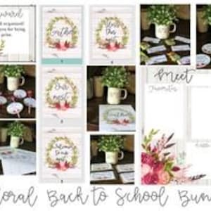 Floral Shiplap Bundle, Birthday Tags, Meet the Teacher Stations ...