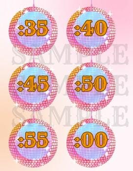 Disco Cowgirl Clock Labels, Disco Clock Numbers, Disco Cowgirl ...