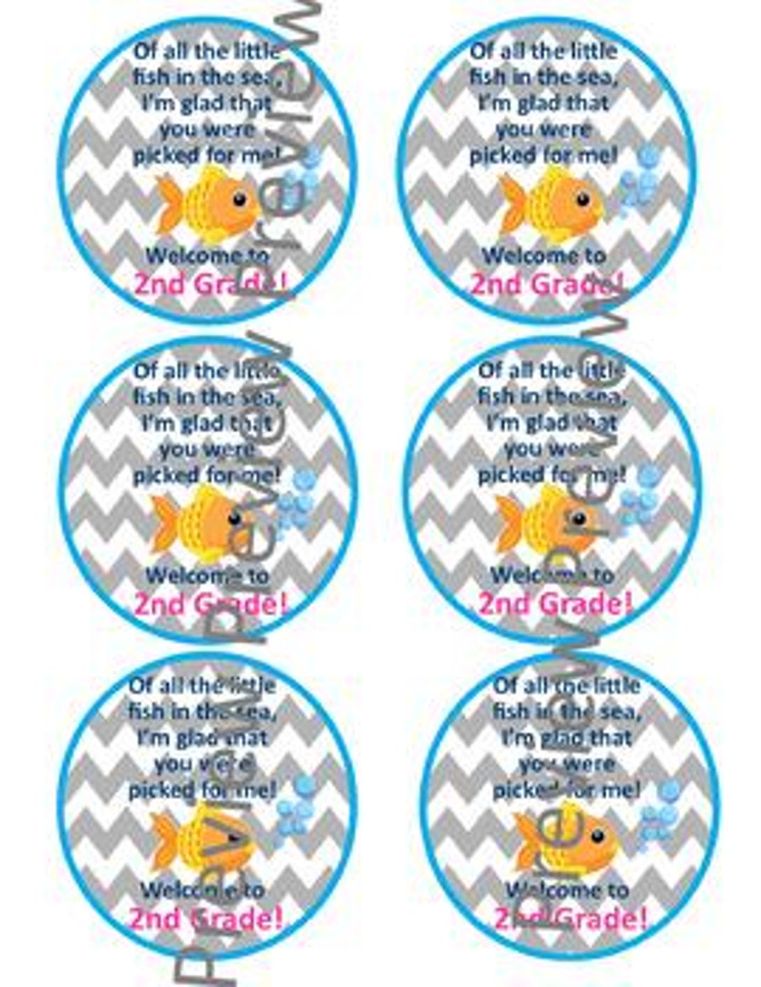 Back to School, Treat Tags, Labels, Goldfish, First Day, Welcome Back ...