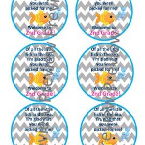 Back to School, Treat Tags, Labels, Goldfish, First Day, Welcome Back ...