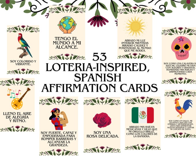 40 Printable Positive Affirmations in Spanish - Etsy