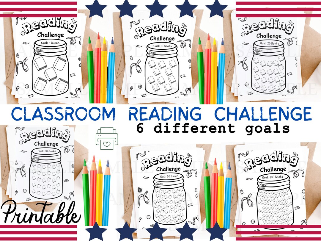 Read Across America Book Challenge, Printable Reading Challenge, Read ...
