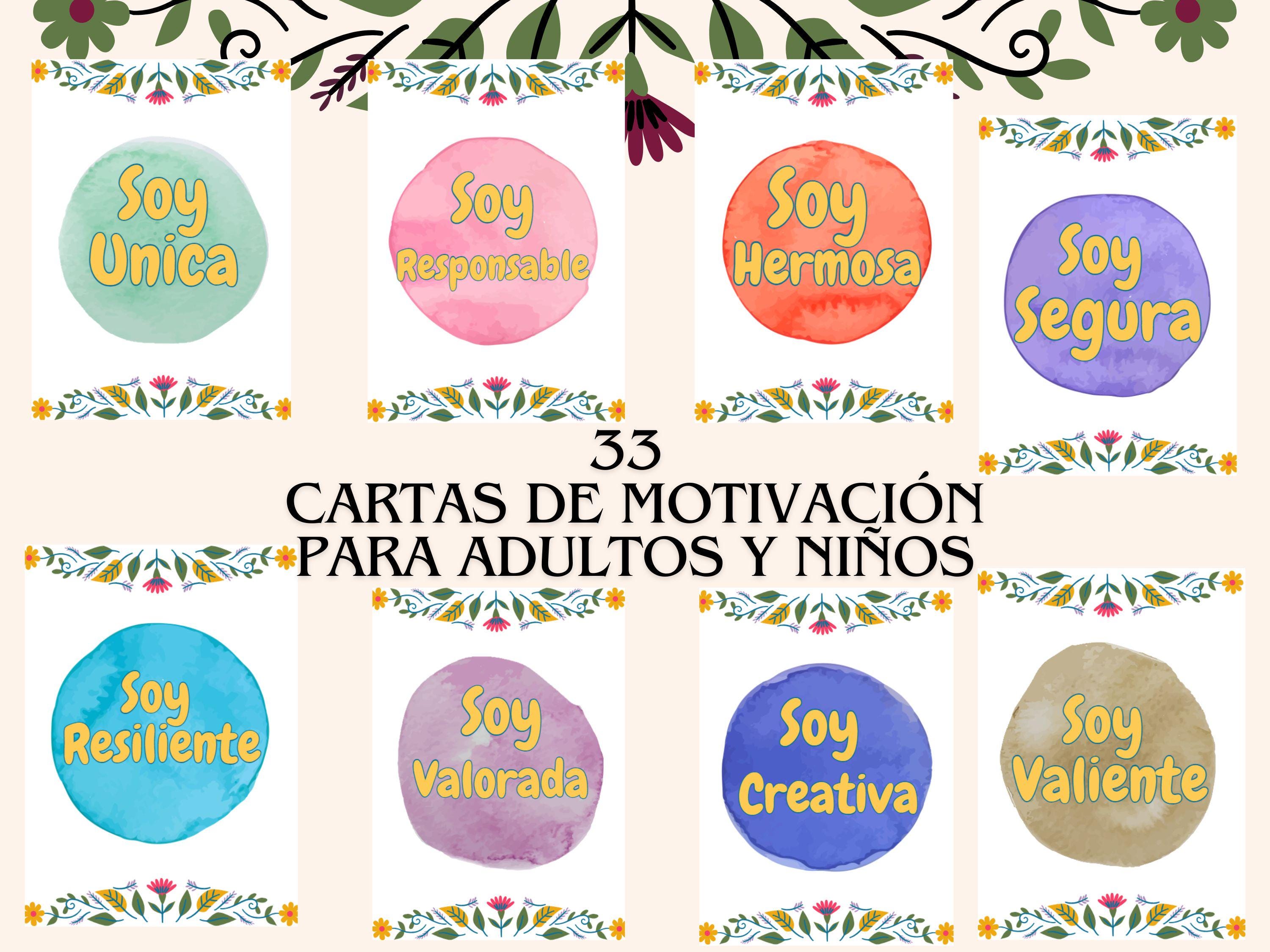 Spanish Affirmation Cards, Watercolor Floral Affirmation Cards ...