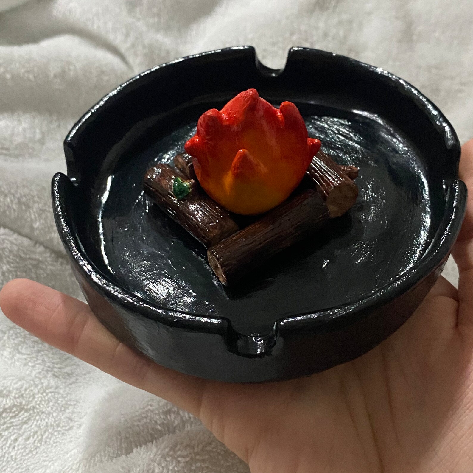 Pre Order Ghibli Studio Howls Moving Castle Calcifer Fire Demon Ashtray ...