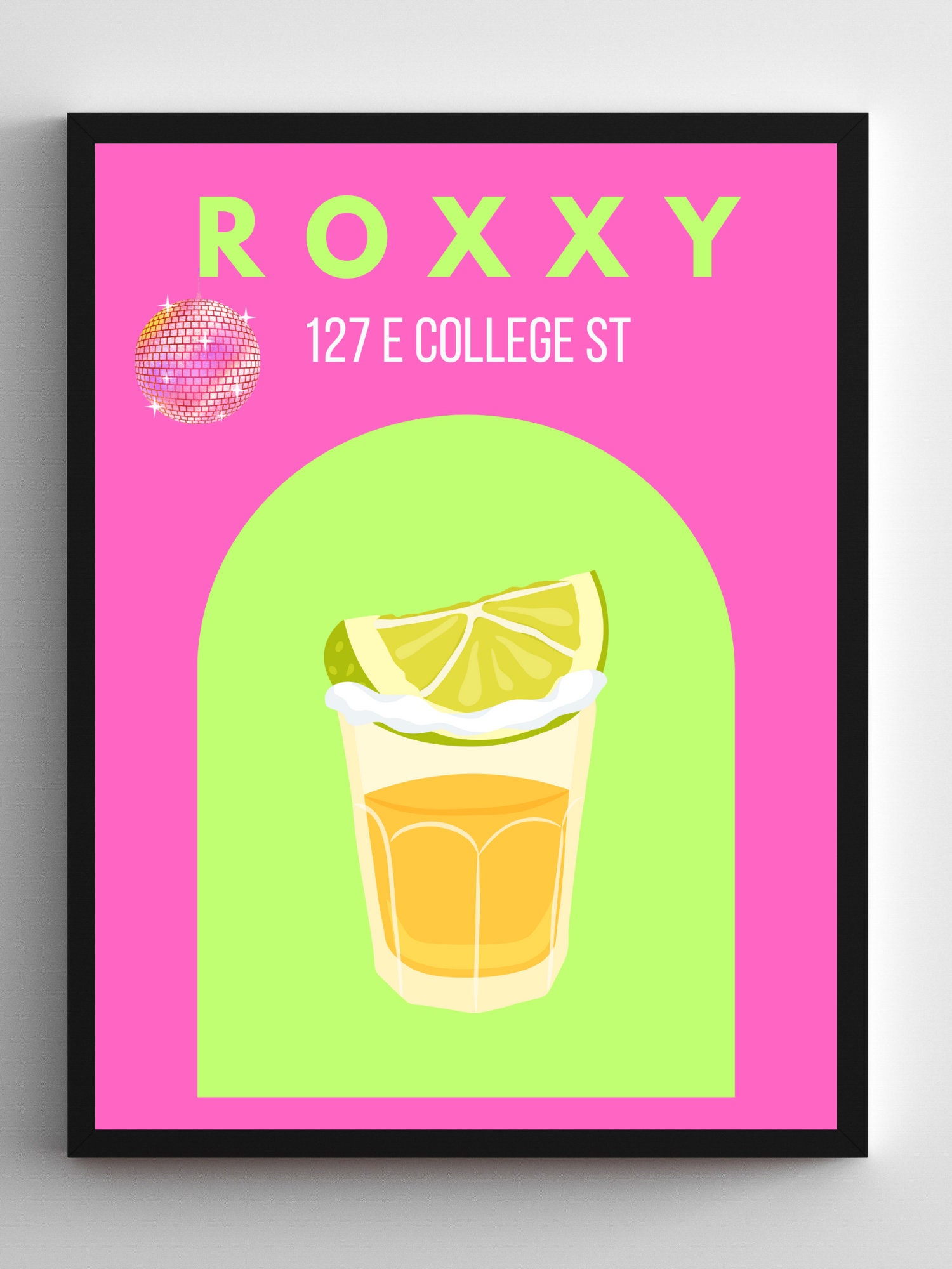 Bar Posters, Iowa City Bar Pack of 4, Pink Alcohol Prints, Printable ...