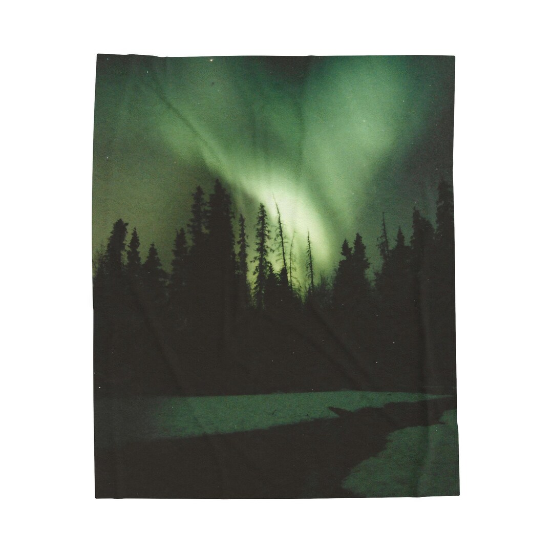Heart Aurora Alaska Plush Blanket - Etsy