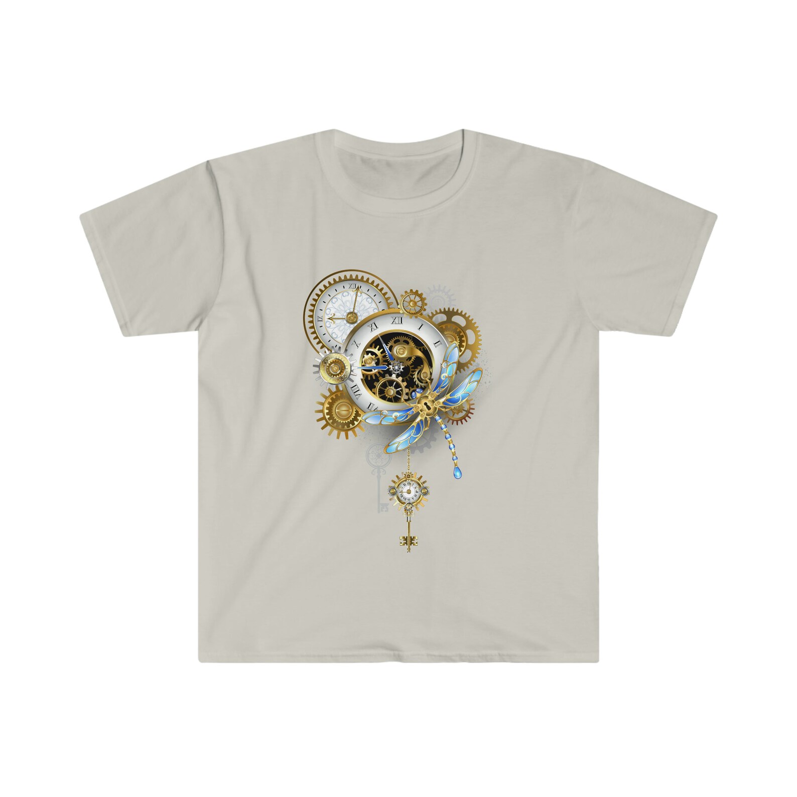 Steampunk Dragonfly Clocks Unisex Softstyle T-shirt - Etsy