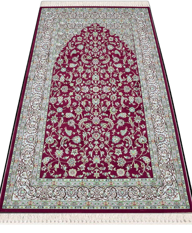 Personalized Foam Padded Velvet Persian Oriental Prayer Rug With Yaseen ...