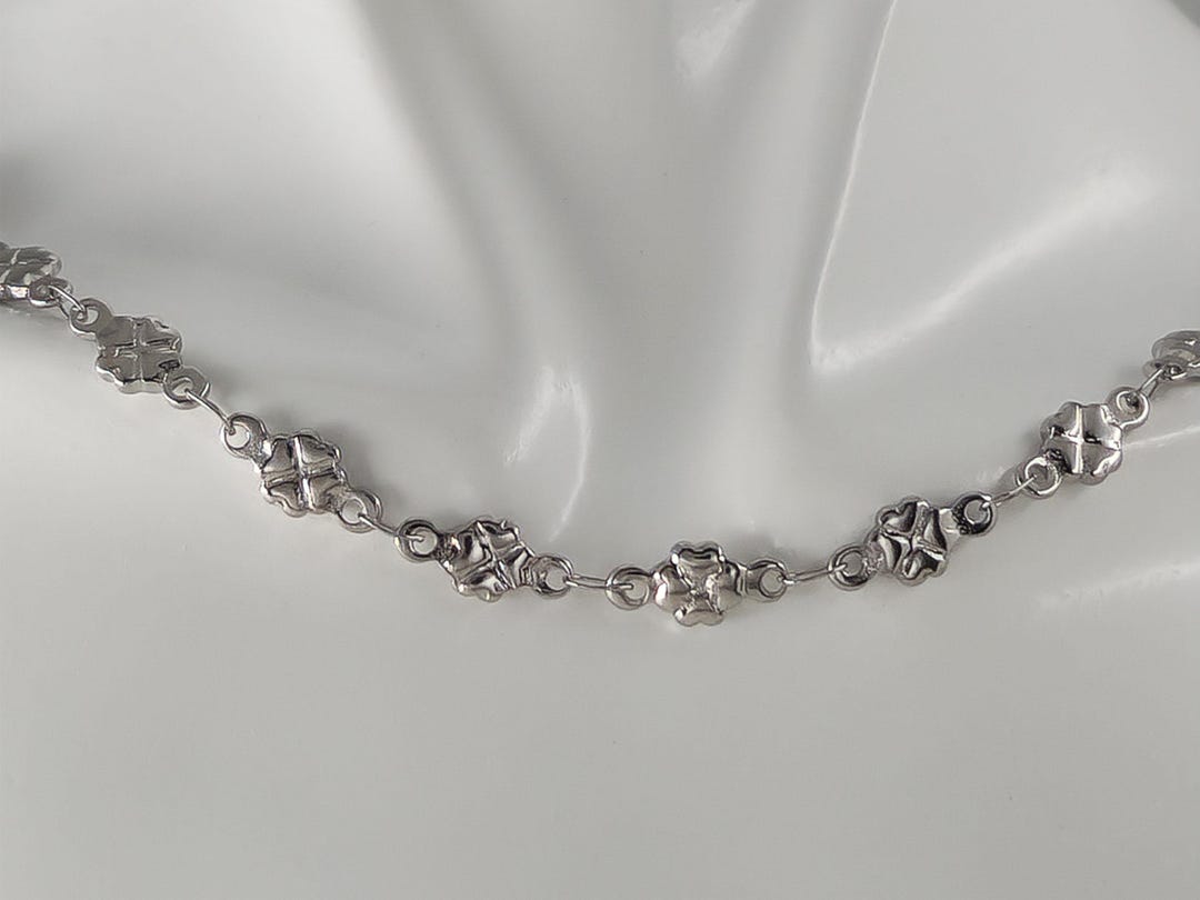 Four-leaf Clover Chain Necklace: Adjustable 304 Stainless Steel ...