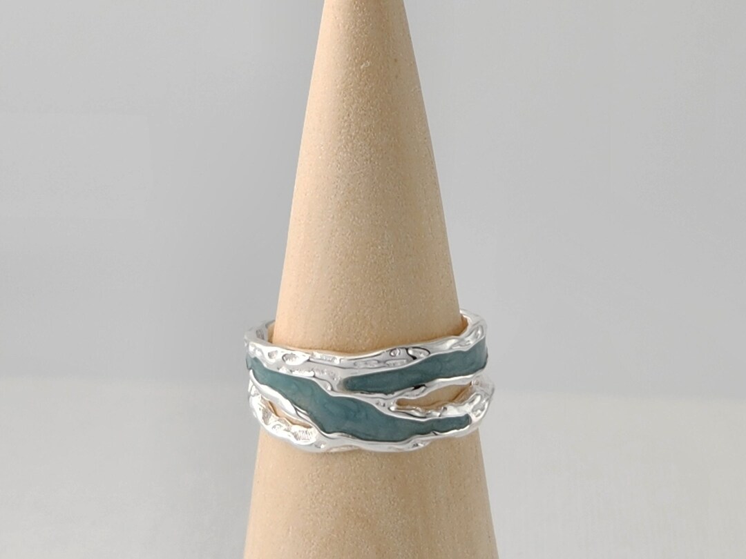 Wave Silver Ring, 925 Sterling Silver Ring, Organic Silver Ring ...