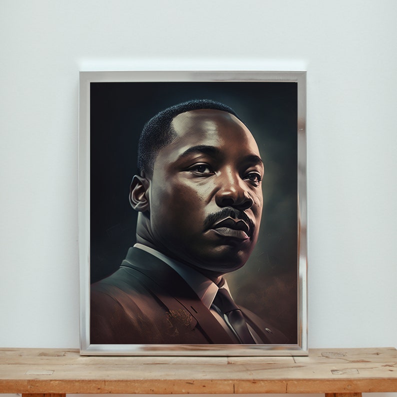 Ai Generated Artwork of Martin Luther King - Etsy