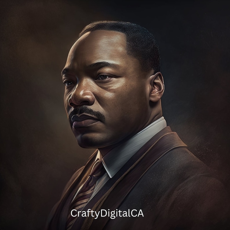 Ai Generated Artwork of Martin Luther King - Etsy