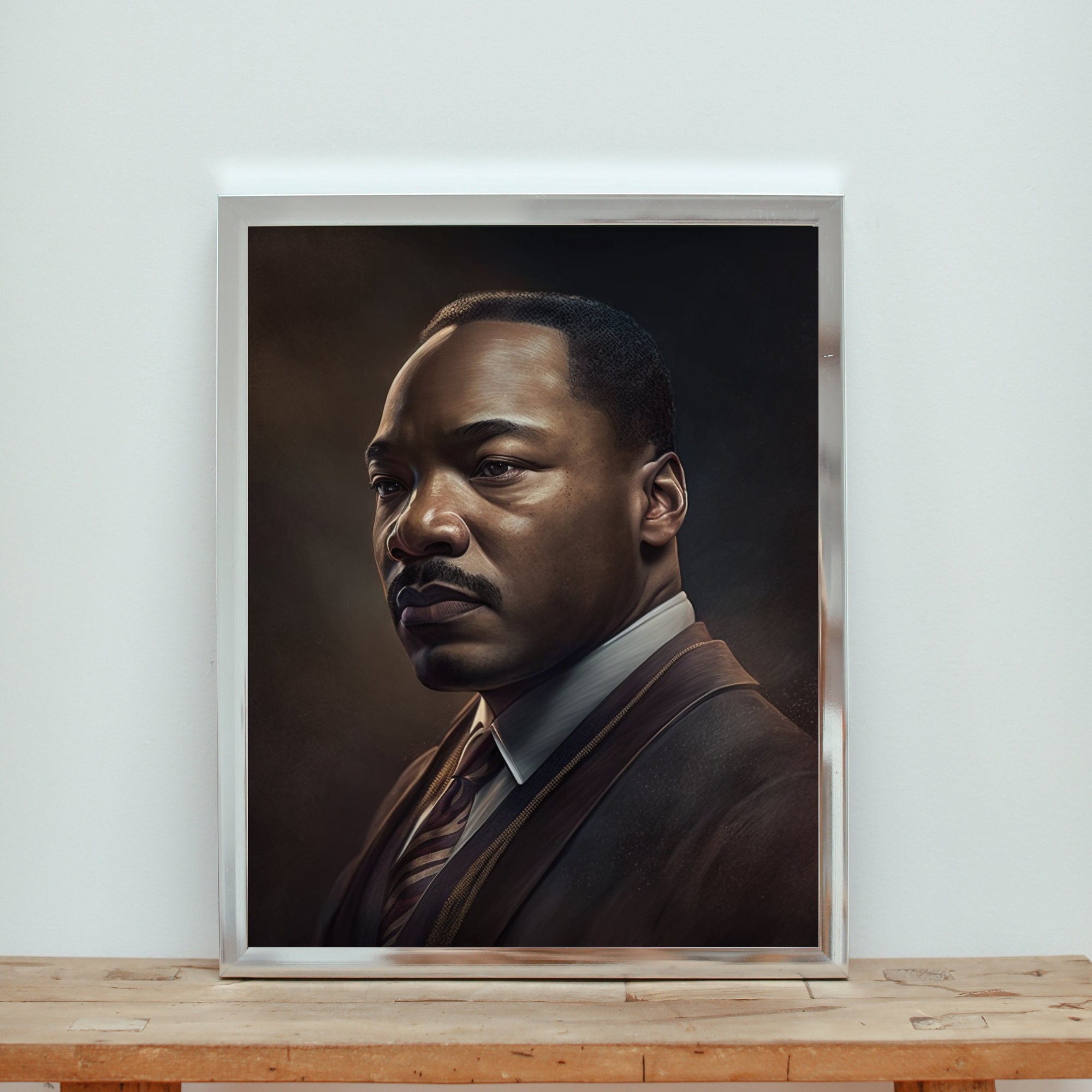 Ai Generated Artwork of Martin Luther King - Etsy