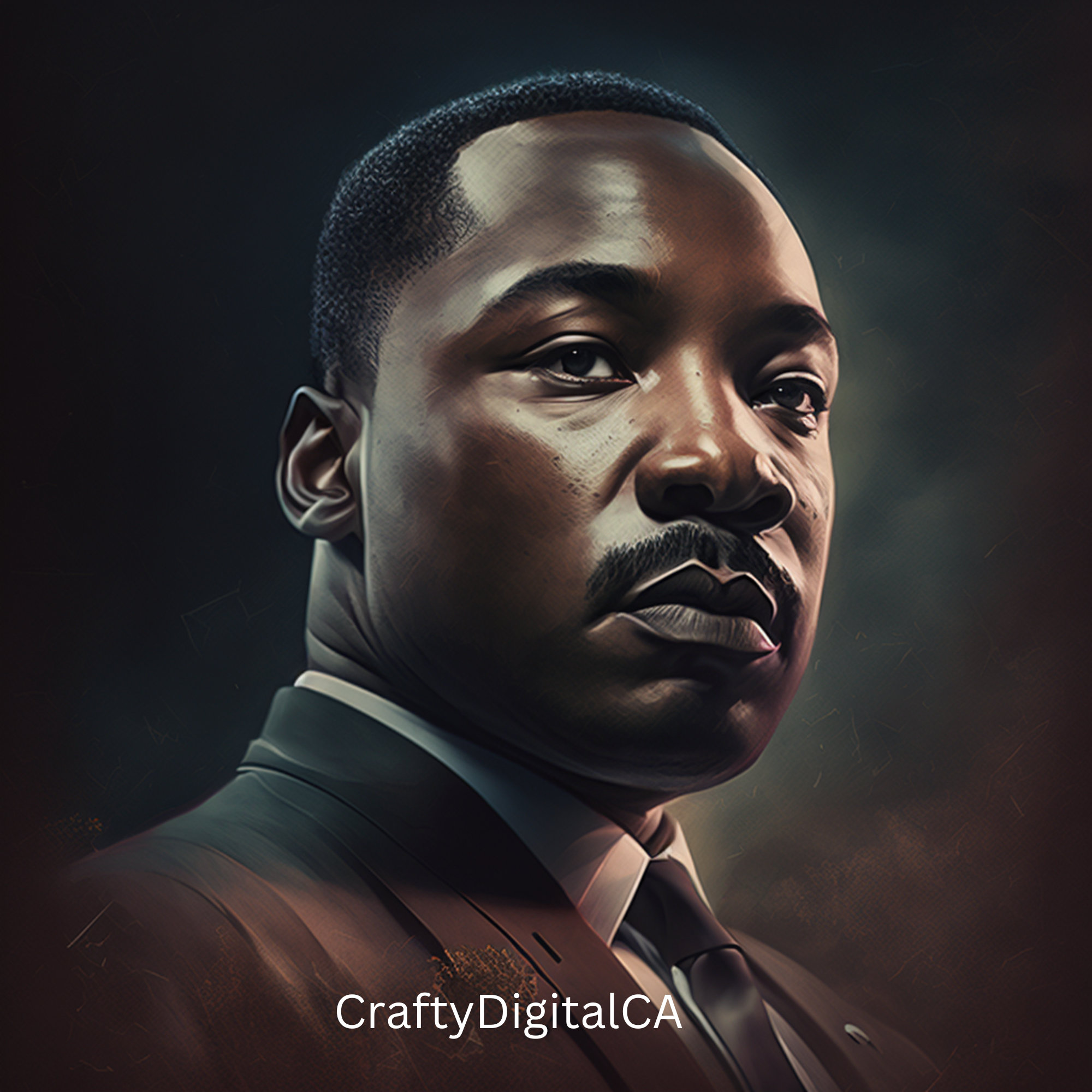 Ai Generated Artwork of Martin Luther King - Etsy