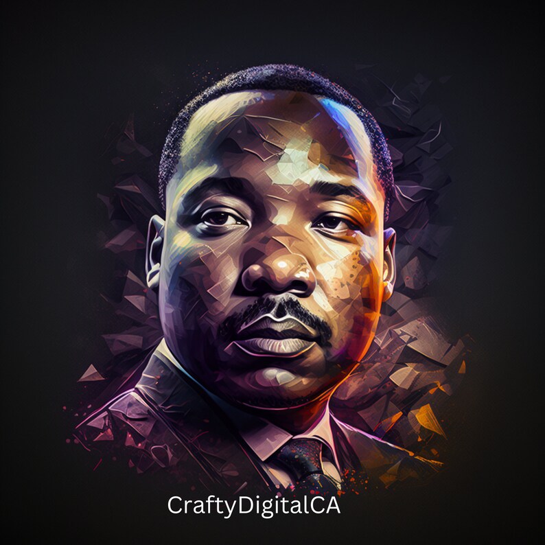Ai Generated Artwork of Martin Luther King - Etsy