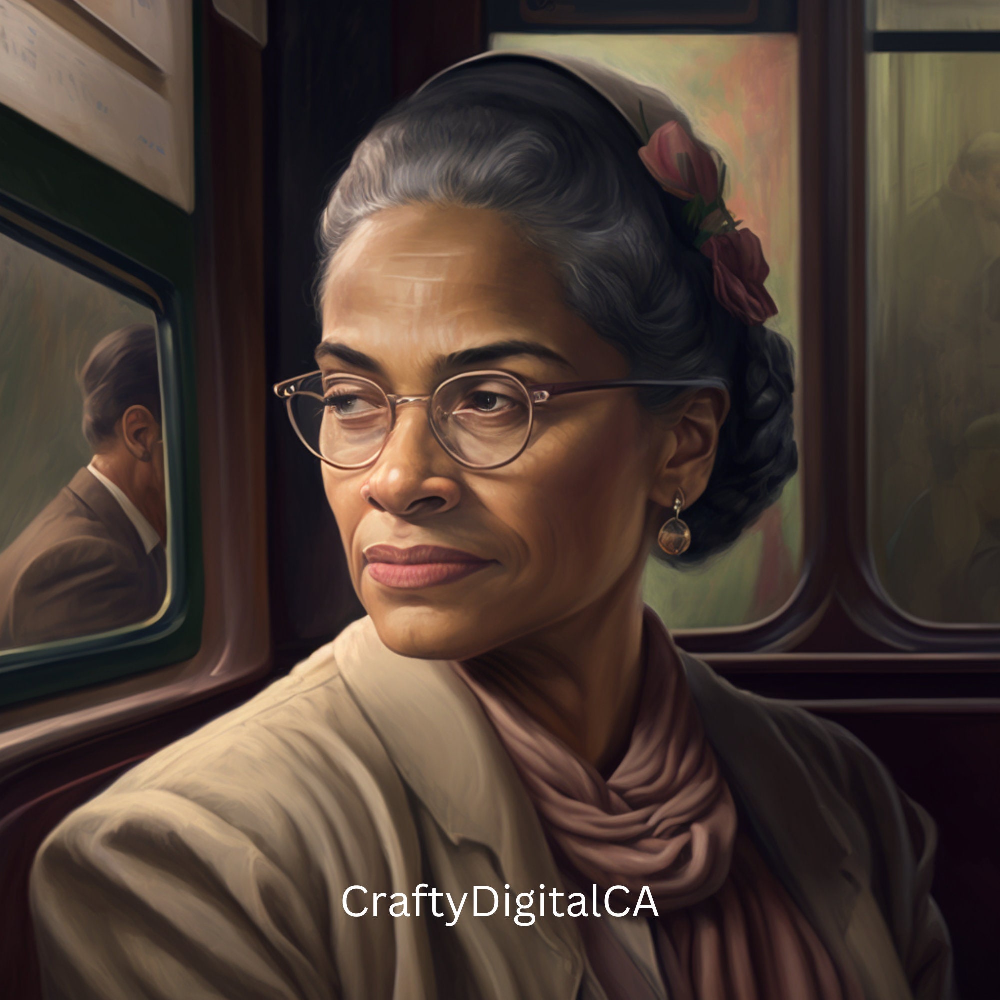 Ai Generated Artwork of Rosa Parks 3D - Etsy